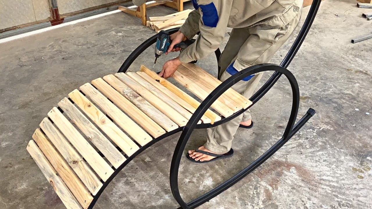 DIY - Rocking Chair Relaxing Iron Box And Wood // Simple How To Do It ...