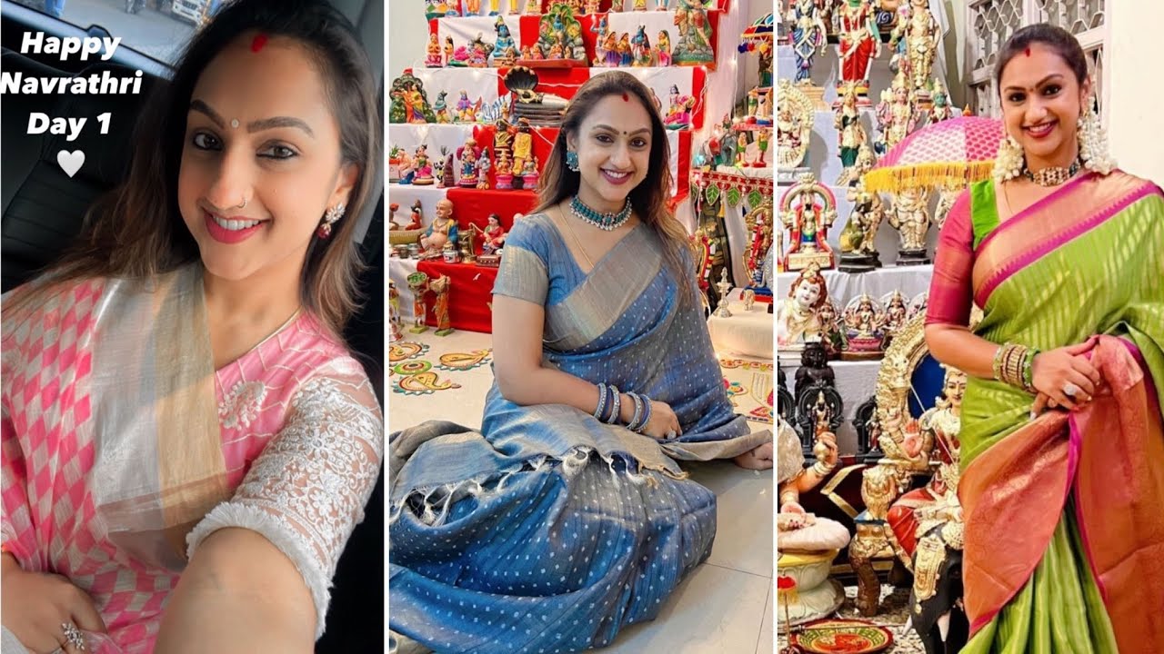 Actress Pritha Hari Day 1 - Day 9 Navarathri 2022 Celebration🙏🏻🌼Pritha ...