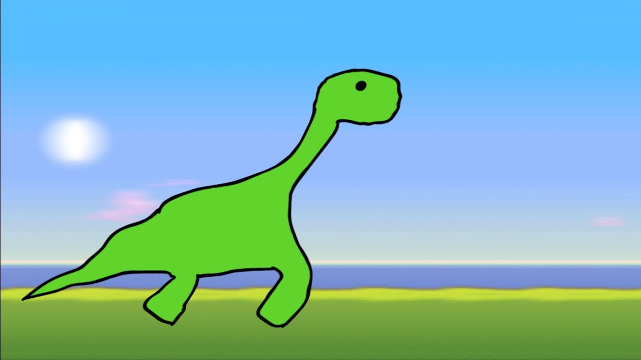 dino animation running with lo-fi music - YouTube