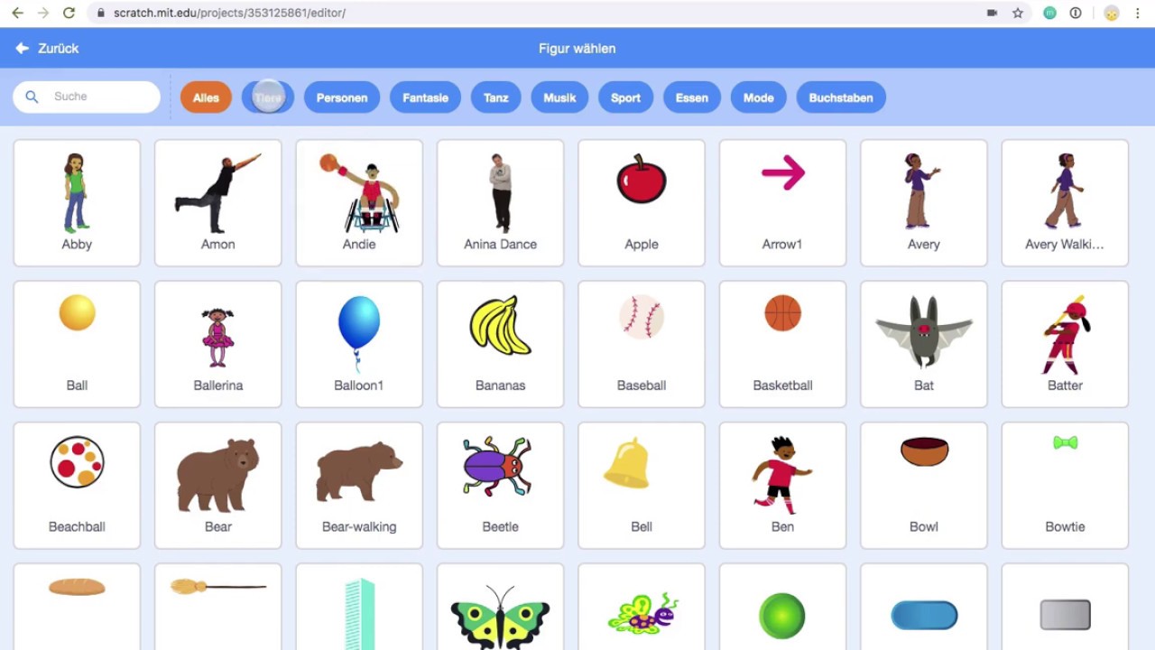 Tutorial 04: Programmieren lernen mit Scratch – Figuren und Kostüme ...