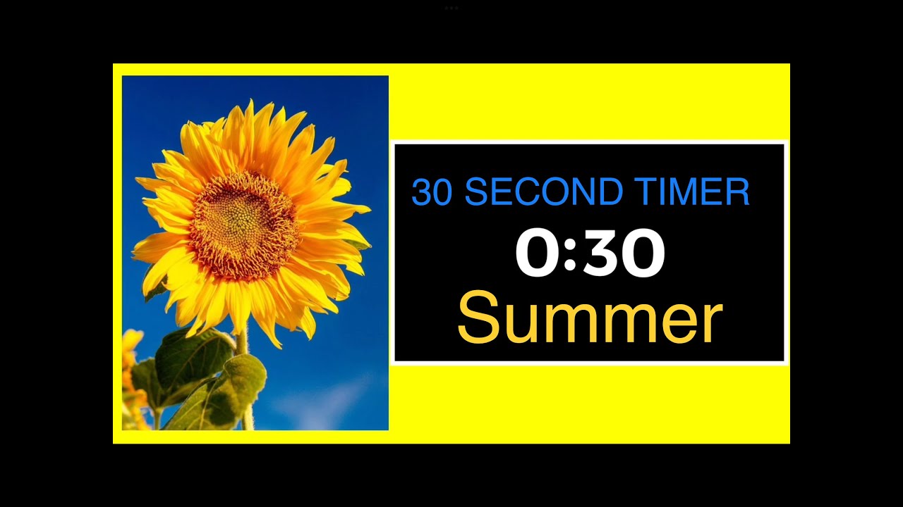 30 second timer summer sunflower with cricket chirp alarm 🌻⏲ # ...