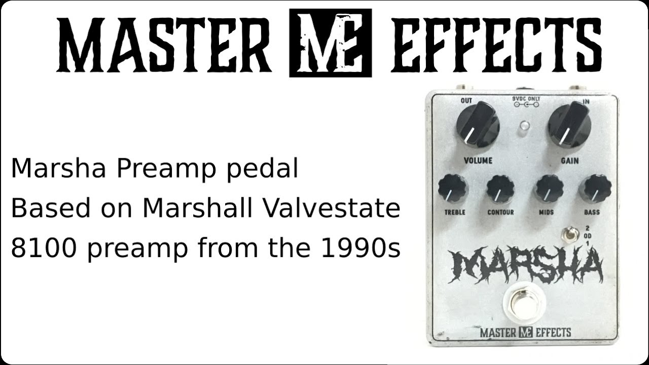 Master Effects - Marsha - Marshall Valvestate 8100 Preamp Pedal - YouTube