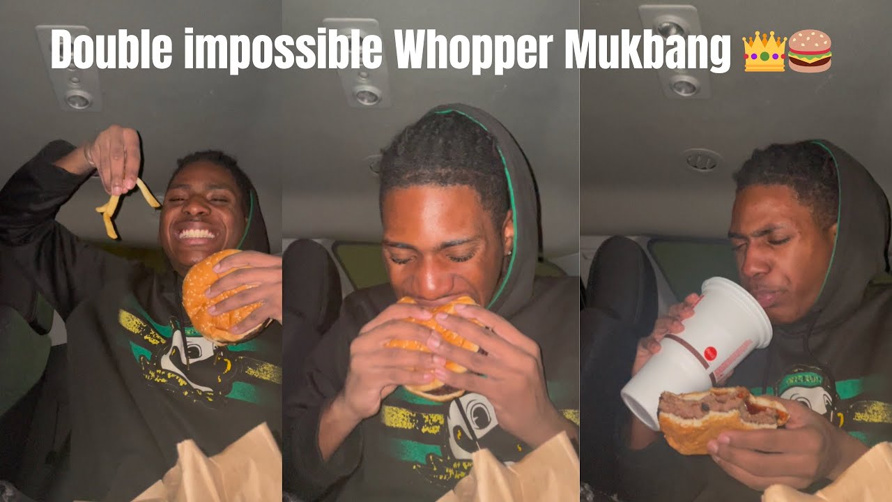 Double Impossible Whopper Mukbang 🍔🌱 - YouTube
