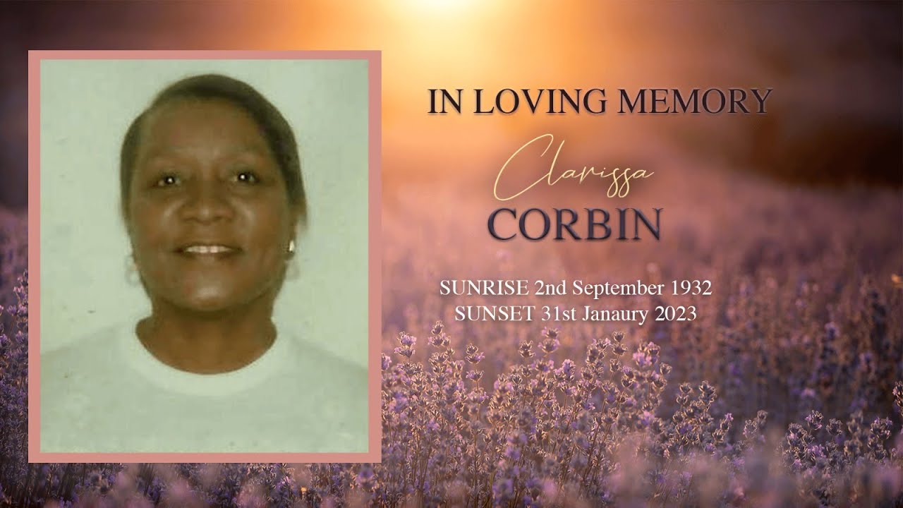 Celebrating the Life of Clarissa Corbin - YouTube