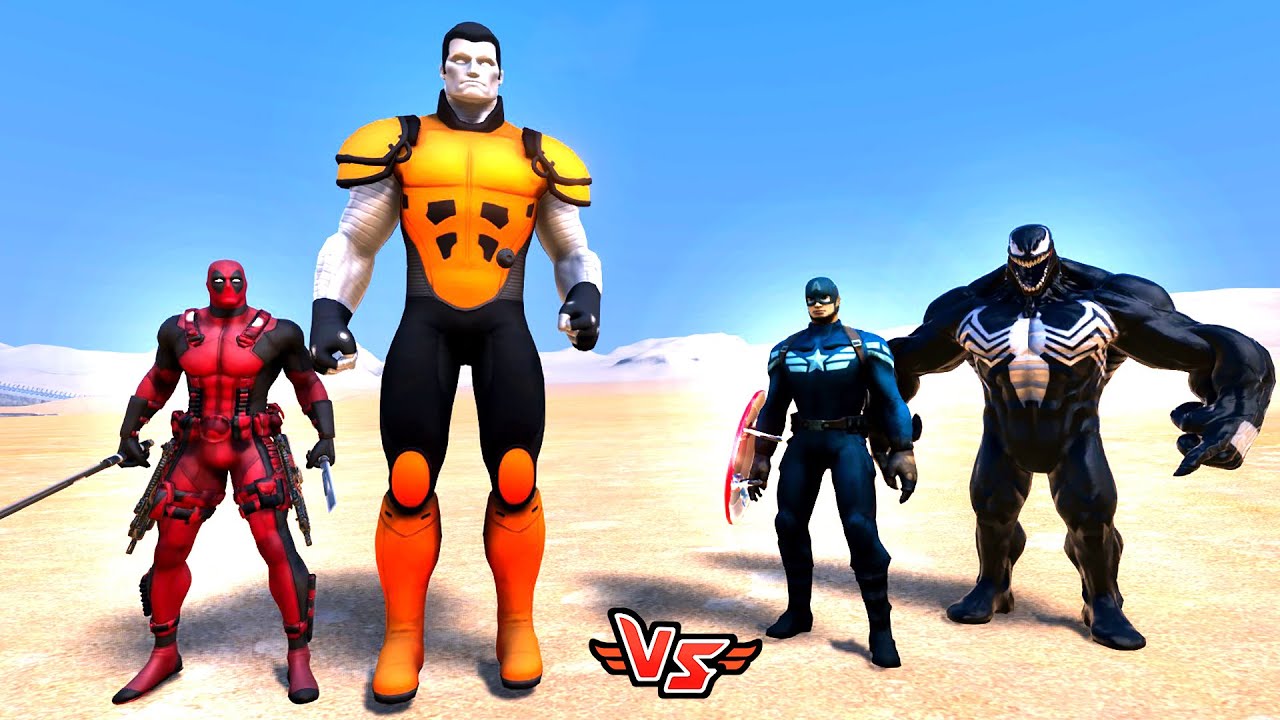 Colossus Deadpool vs Captain America Venom - Epic Battle - YouTube