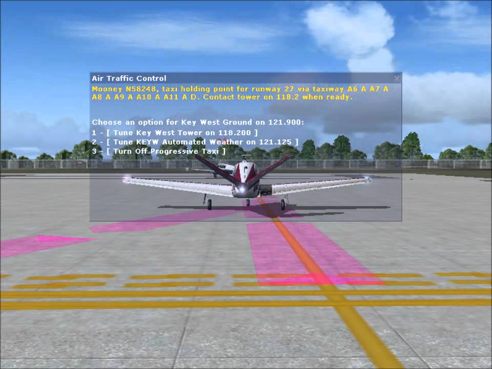 fs2004 bonanza 830T taxiing for takeoff at Key West - YouTube