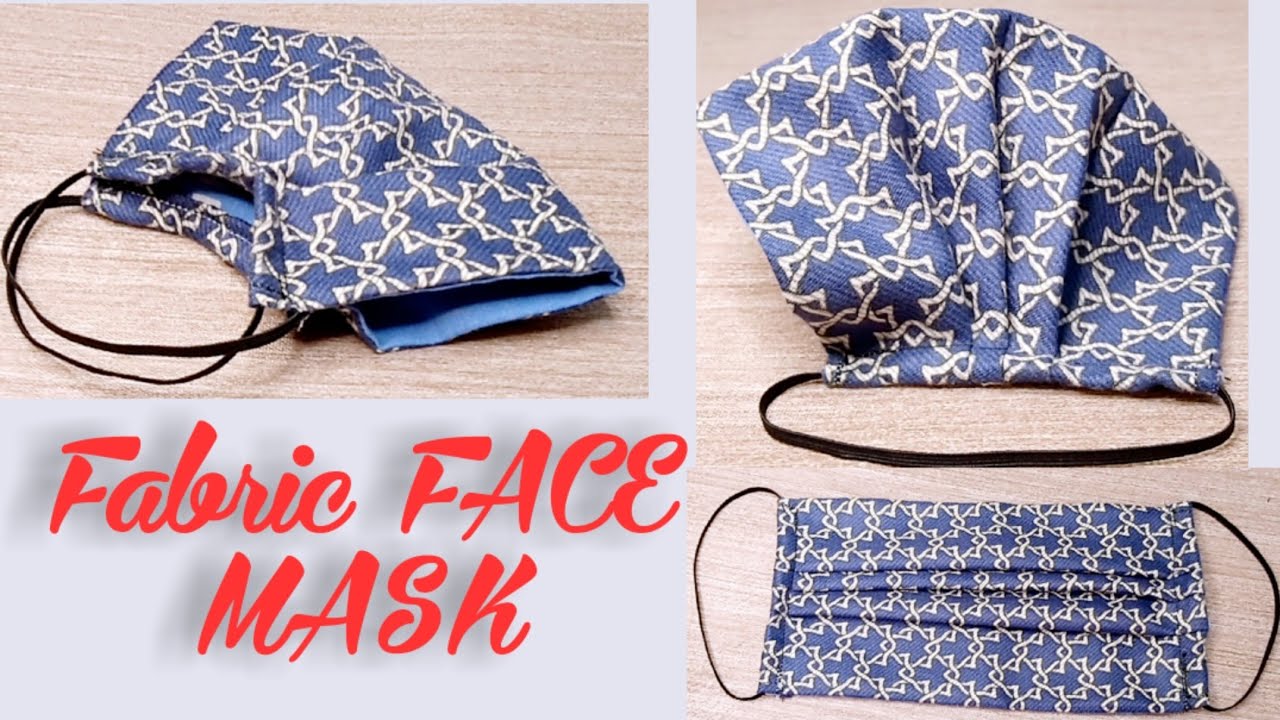 DIY Fabric Face Mask | Easy Tutorial | Washable Face Mask | DIY Pleated ...