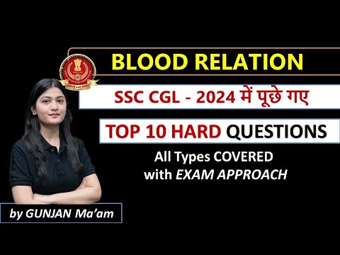 RANKMITRA Blood Relation - SSC CGL 2024 TOP 10 Questions - YouTube