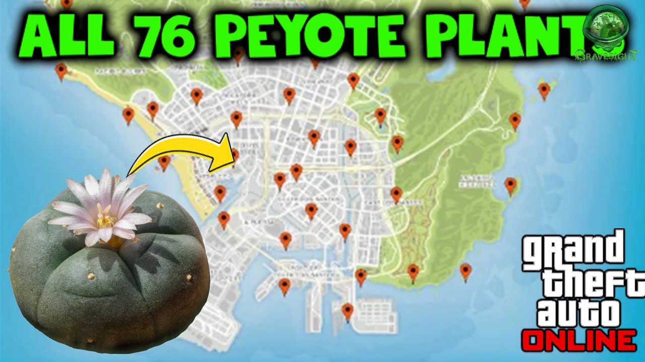 GTA Online 0 All 76 Peyote Plant locations - YouTube