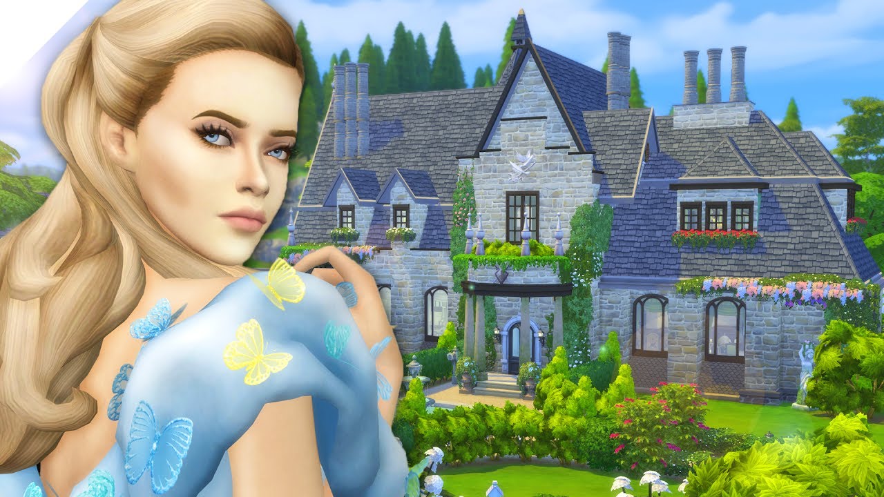 The Sims 4: Speed Build | Cinderella's Childhood Home (CC Free) - YouTube