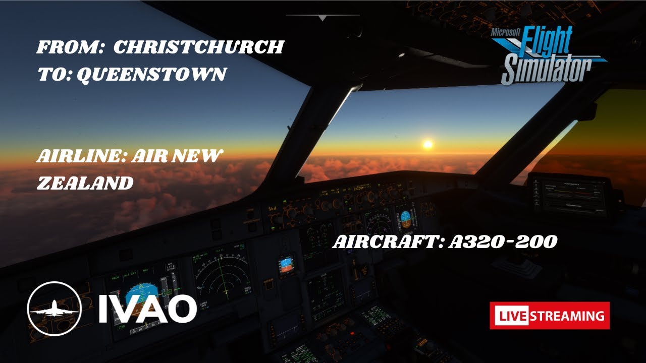 APPROACH TO NZQN (QUEENSTOWN) #MSFS2020 / ZK-OAB A320-200 #FENIX - YouTube