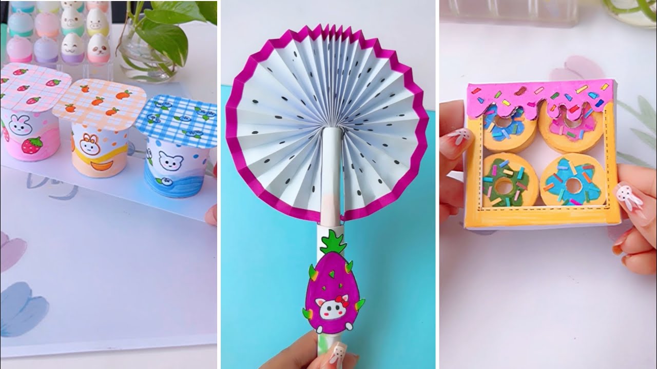 Cute paper craft idea/ art and craft/ how to make/ paper craft/school ...