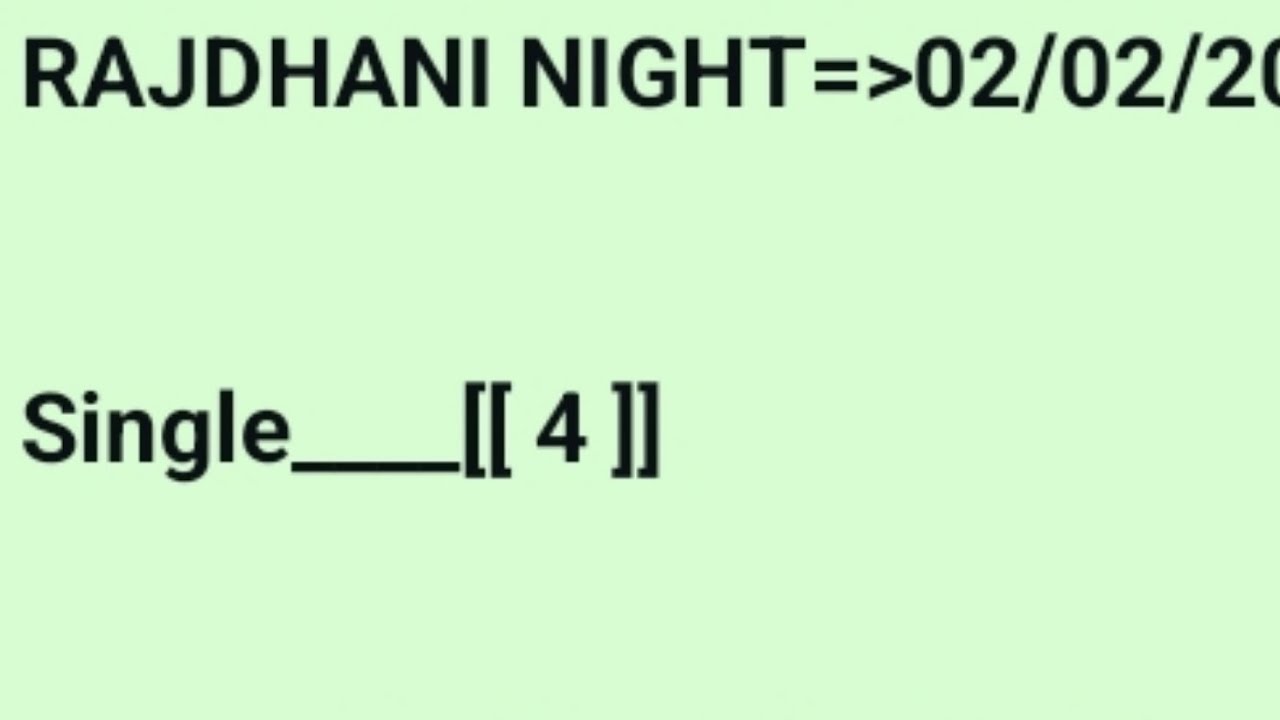 02-02-2026 RAJDHANI NIGHT | BY MASTERMIND GUESSING - YouTube