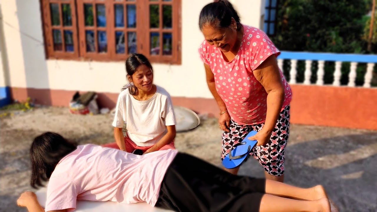 Full Body Slipper Sp@nking /Girls Arm Wrestling Challenge / Funny Game ...