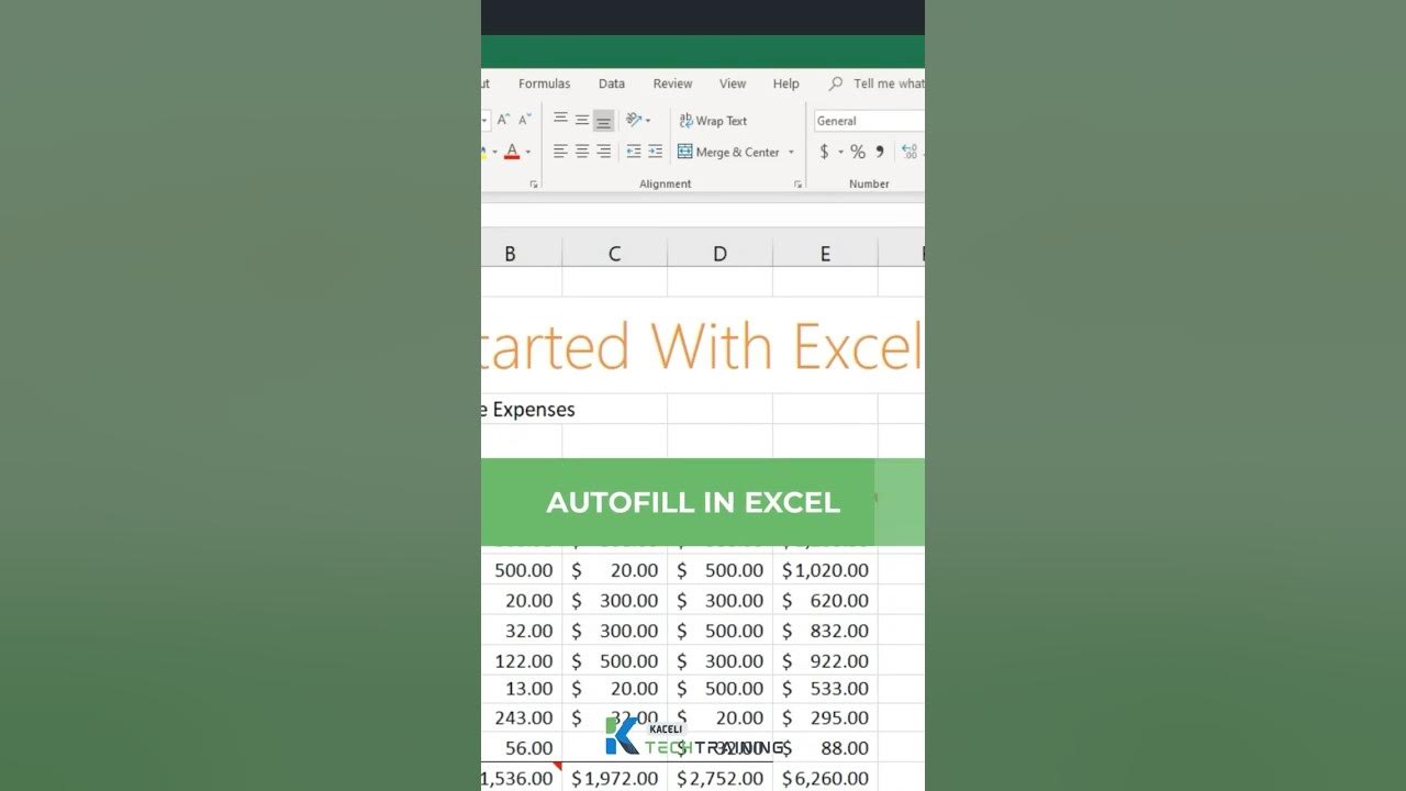 Autofill Numbers or Days of Week in Excel #exceltips #kacelitutorials - YouTube