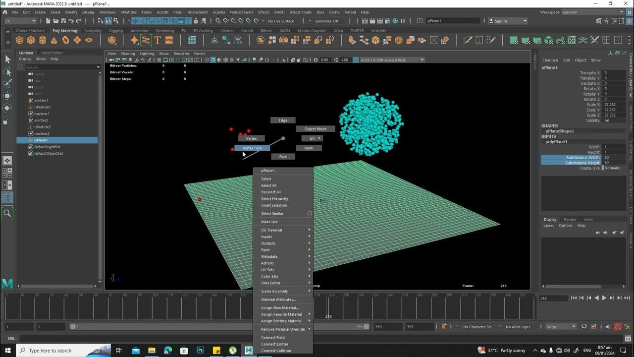 Working with Multiple Nucleus Solvers in nParticles in Maya - YouTube