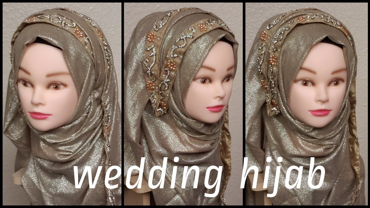 wedding hijab tutorial #hijab #hijabi #hijabtutorial - YouTube