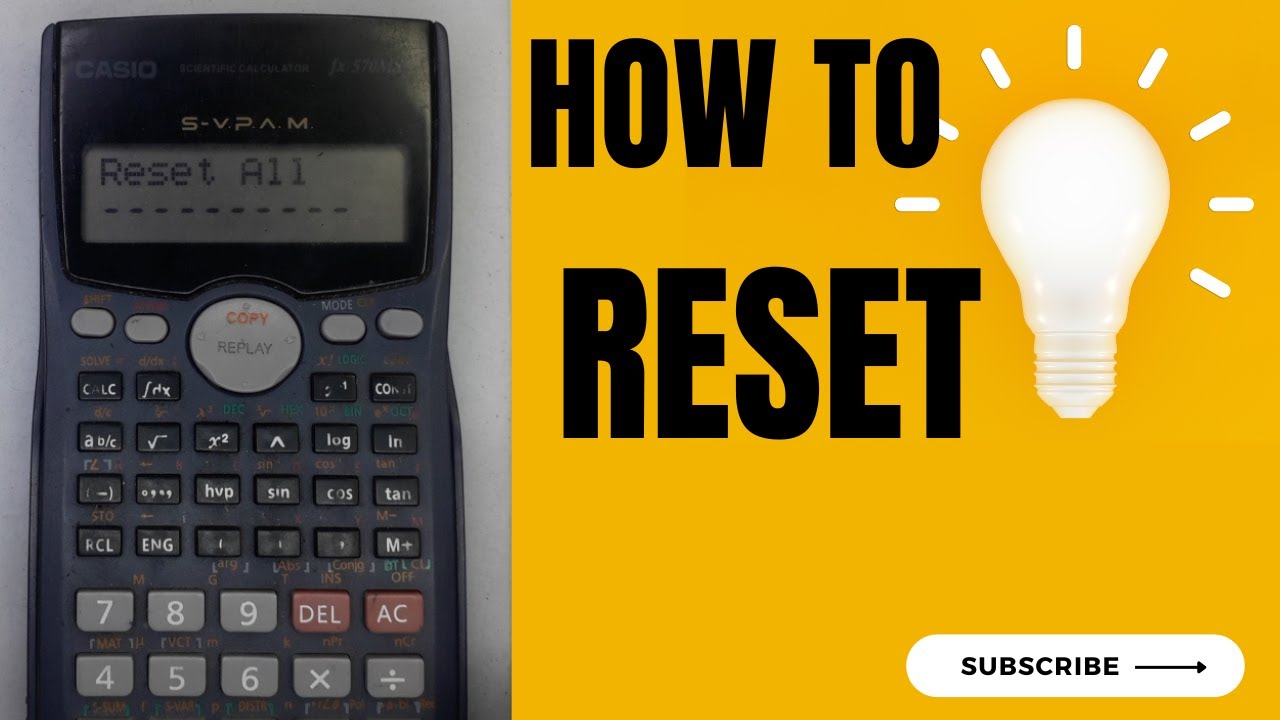 how to reset scientific calculator. Reset calculator. Reset. #howto ...