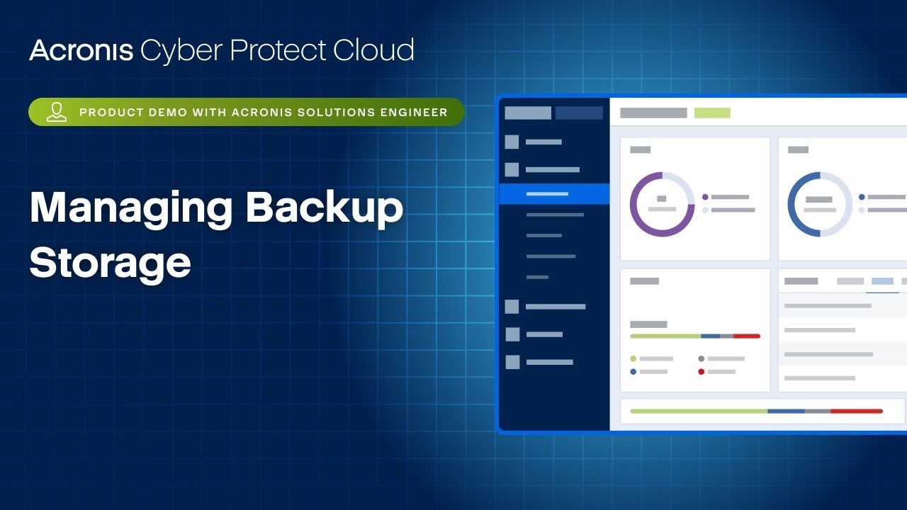 Acronis Cyber Protect Cloud Product Demo: Managing Backup Storage - YouTube