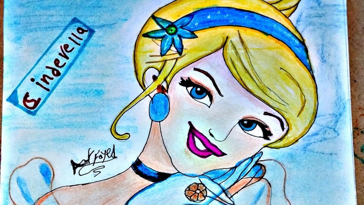 رسم سندريلا خطوه بخطوه2023💝🔥 - YouTube