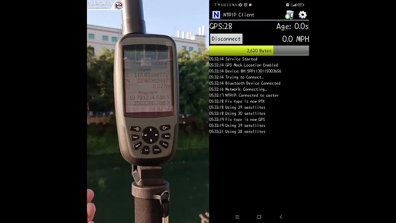 660 Maskura RTK set up tutorial using cube RTK fixed mood 1 cm ti 2 cm accuracy - YouTube
