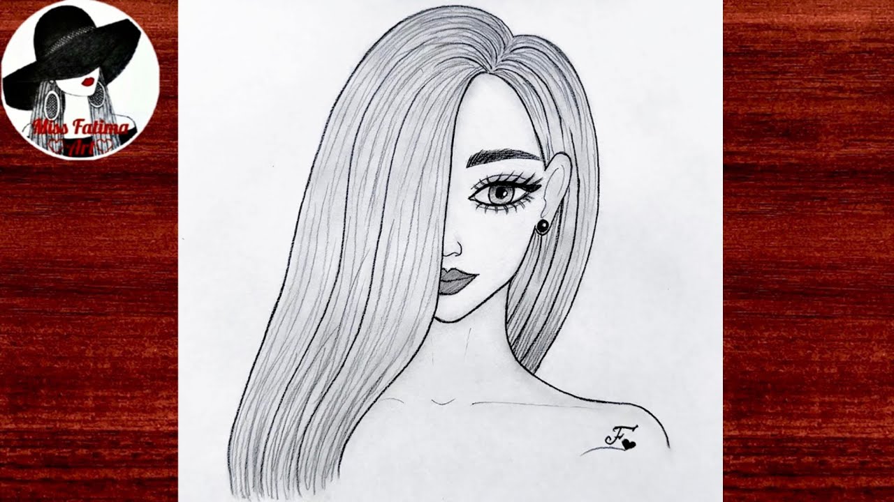 How To Draw A Girl Step By Step | Easy Girl Drawing - YouTube