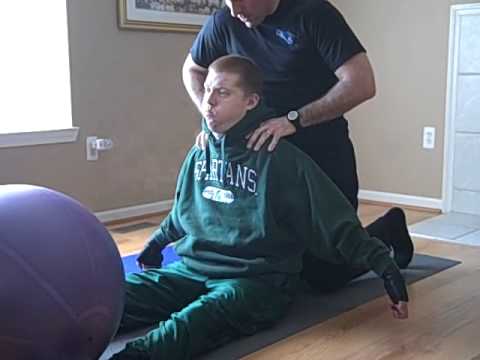 SCI mat work- long sitting posture practice - YouTube