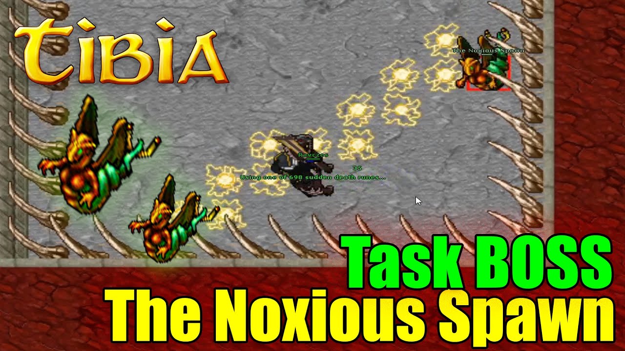 BOSS SERPENTÓW - Tibia - The Noxious Spawn - TASK BOSS - YouTube