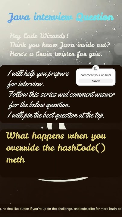 Decoding Java: Hashcode, Equals, and the Key Differences - Top Interview Questions Demystified ...