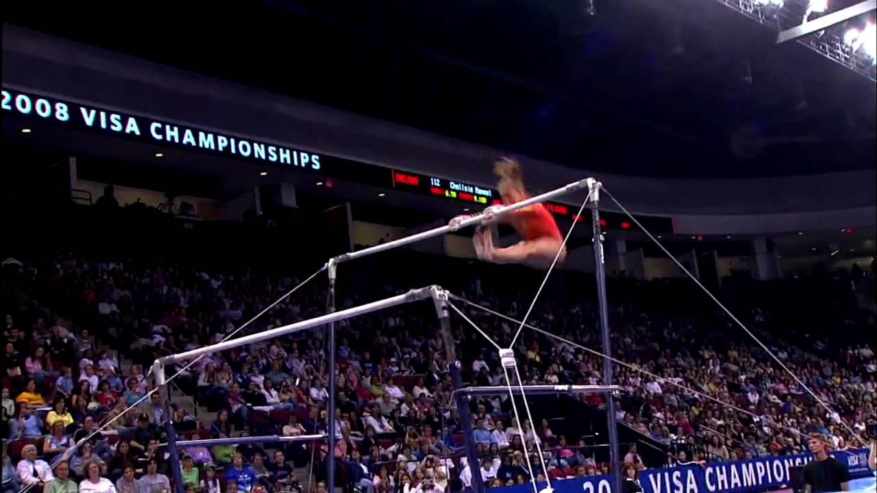 Shawn Johnson - Uneven Bars - 2008 Visa Championships - Day 1 - YouTube