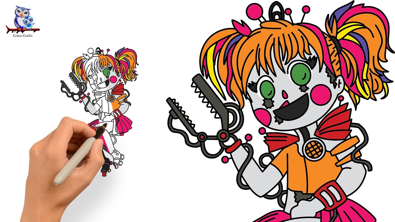 How to Draw Scrap Baby FNAF - Art Tutorial - YouTube