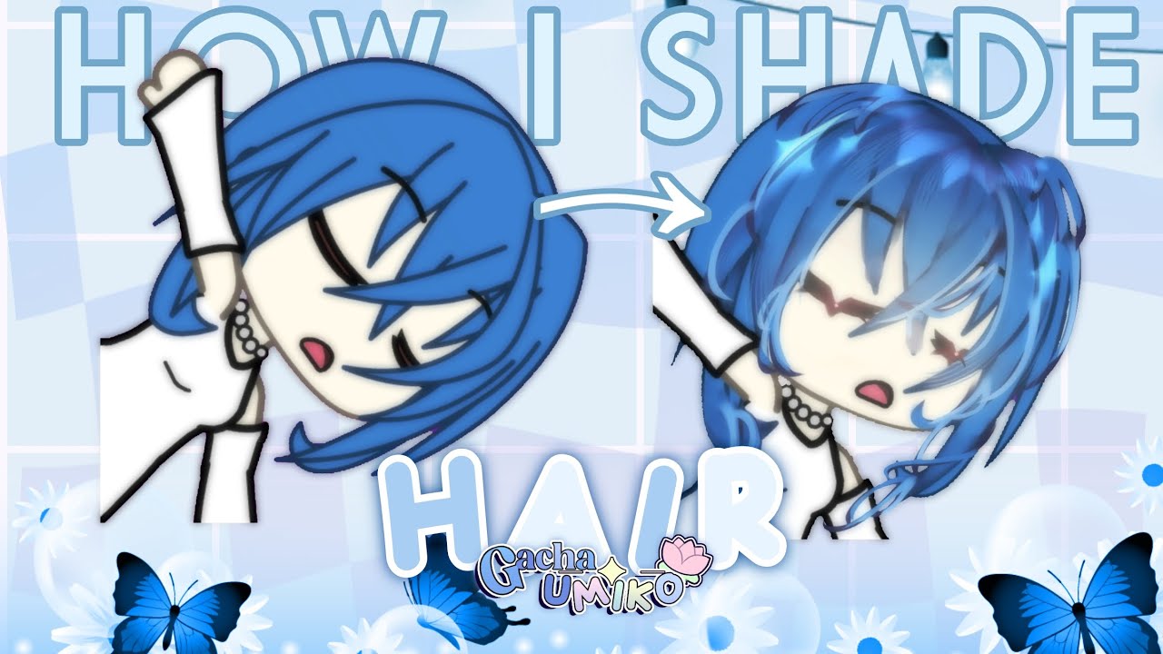 How I shade hair! 🌐【SIMPLE AND EASY GACHA TUTORIAL 】 - YouTube