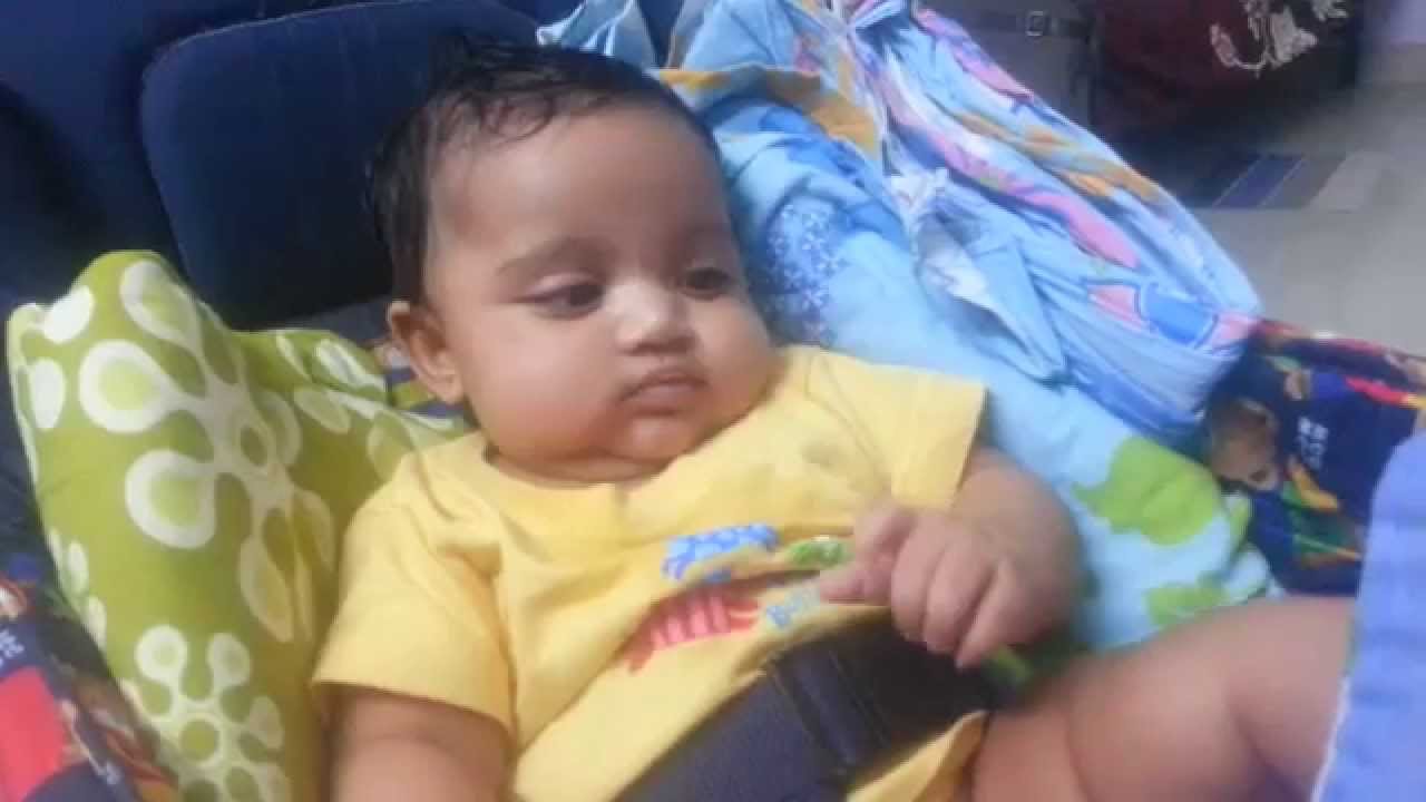 Very Cute 4 month old "Anishka" wants to Sing with Dad - YouTube