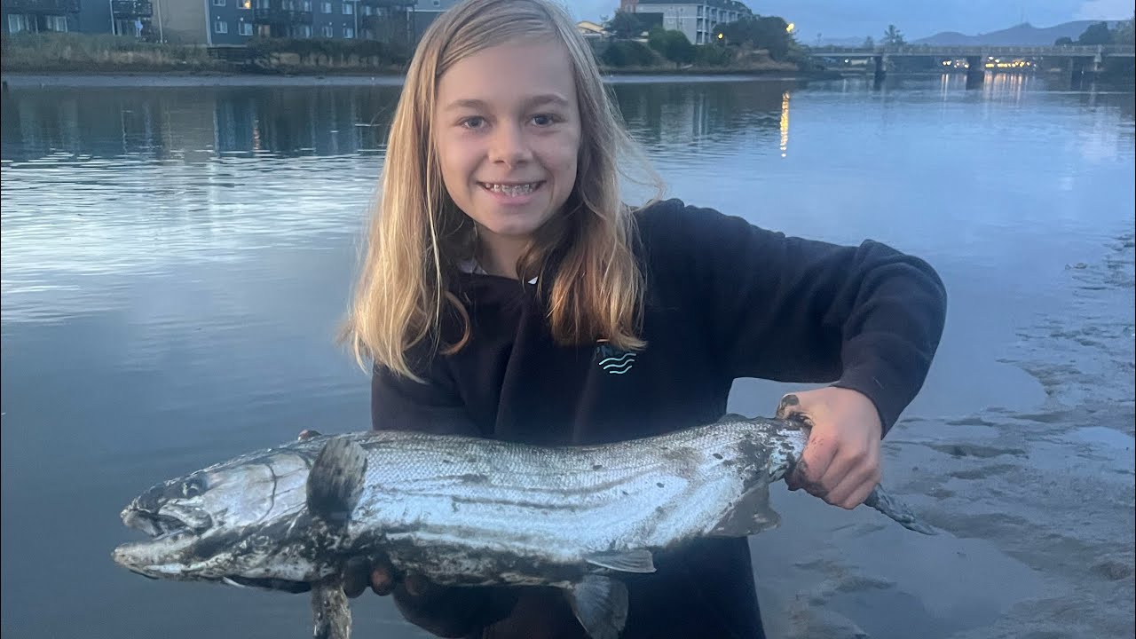 Amazing day on the necanicum river, (two salmon and a huge flounder ...