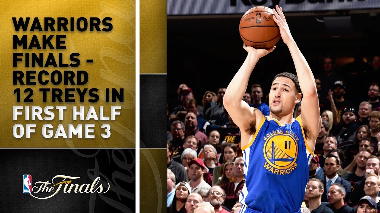 Warriors Make NBA Finals Record 12 Triples In 1st Half - YouTube