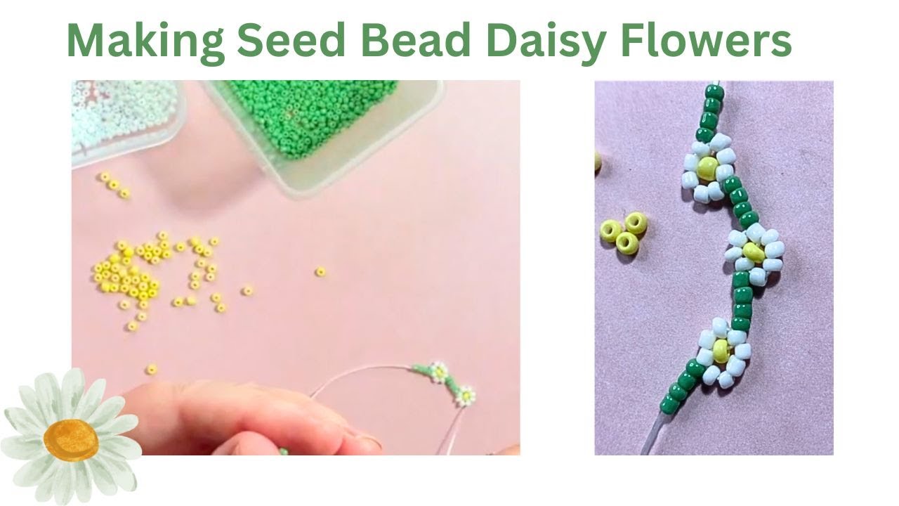 Making Daisy Flowers From Seed Beads. Beading Tutorial. - YouTube