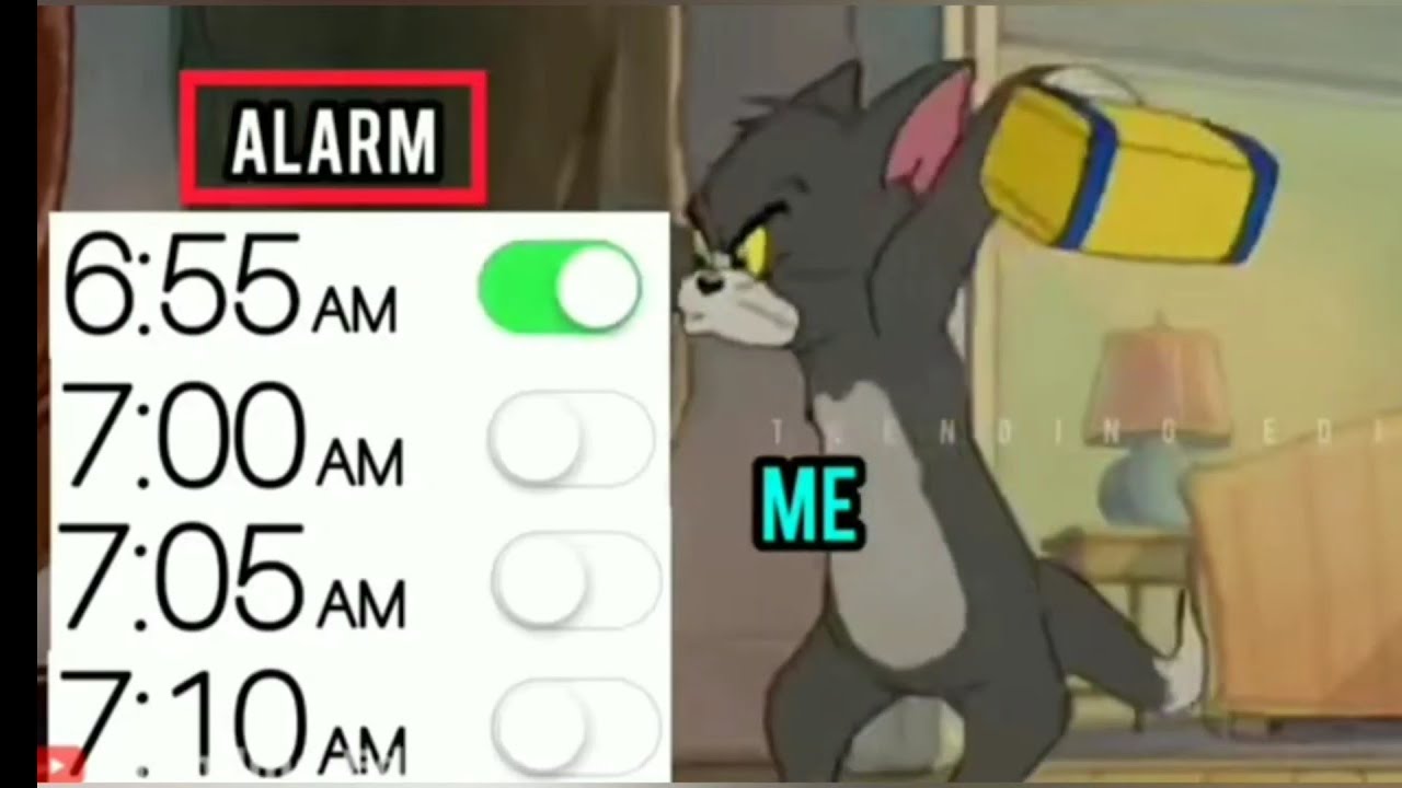 How legends set alarm 😂😂 #meme #Tom & Jerry meme - YouTube