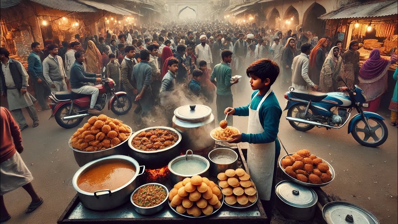 Halwa Puri Breakfast | Street Food Pakistan | Rs/- 50 Cheap Pakistani ...
