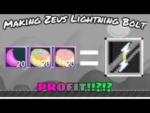 Growtopia making zeus lightning bolt - YouTube