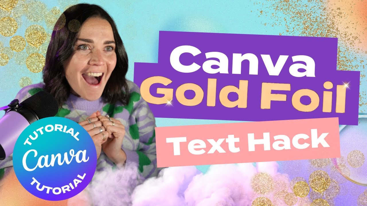 CANVA TUTORIAL: Gold foil text effect YOUR brand fonts (or other ...
