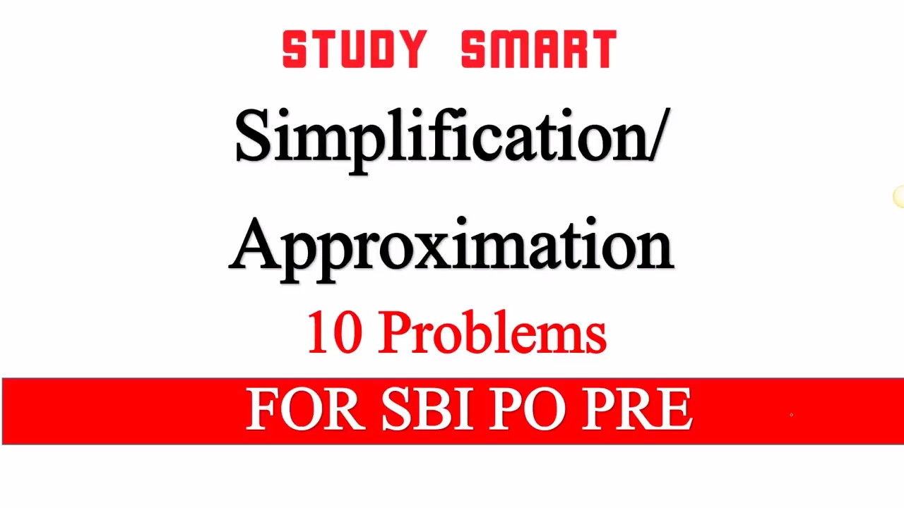 Best Approach to Solve Simplification Problems for SBI PO | Bank PO ...