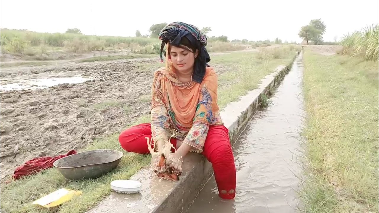 Desi style Clothes Washing - YouTube