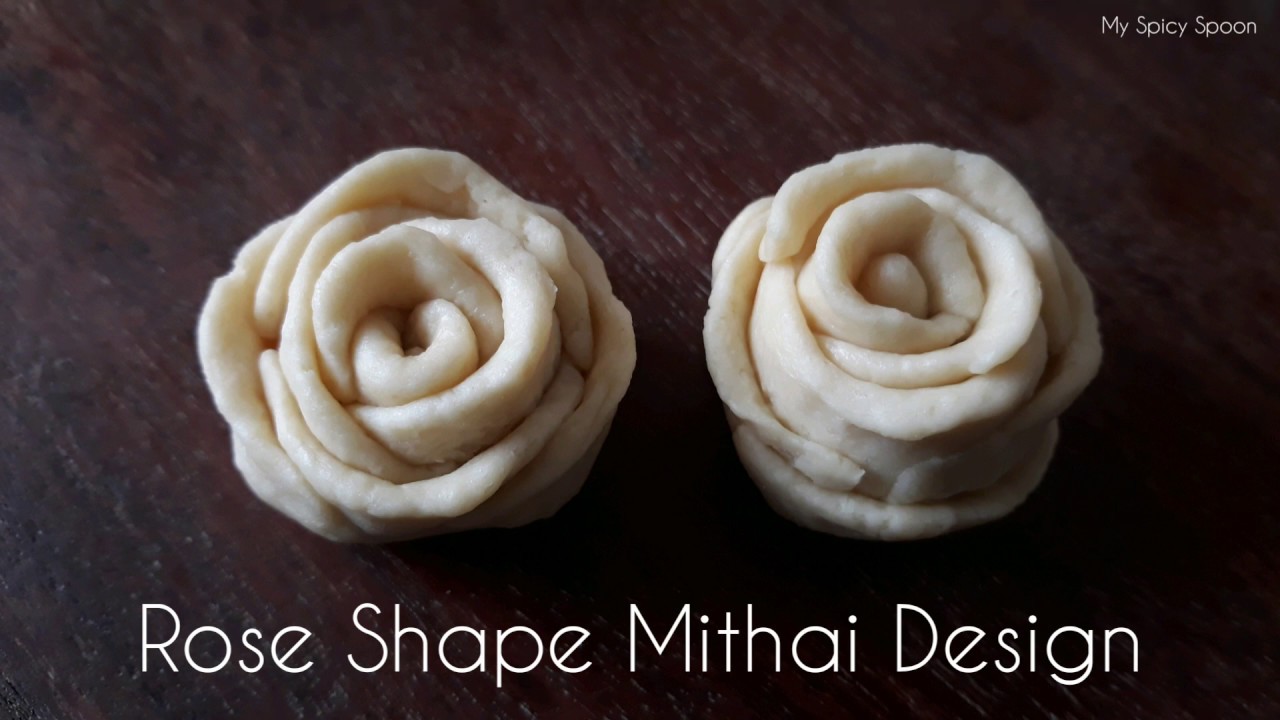 How To Make Rose Shape Mithai Design | Rose Shape Gulab Jamun - YouTube