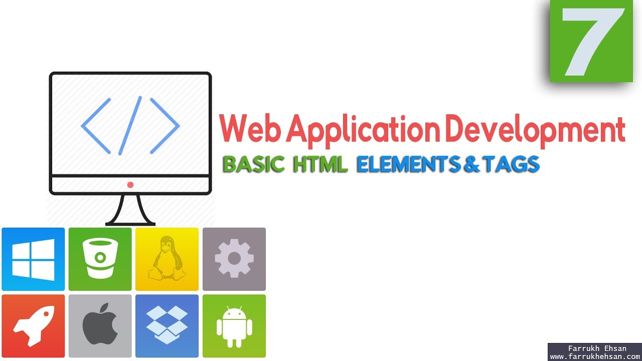 Basic HTML Tags | Web Application Development | Part 7 - YouTube