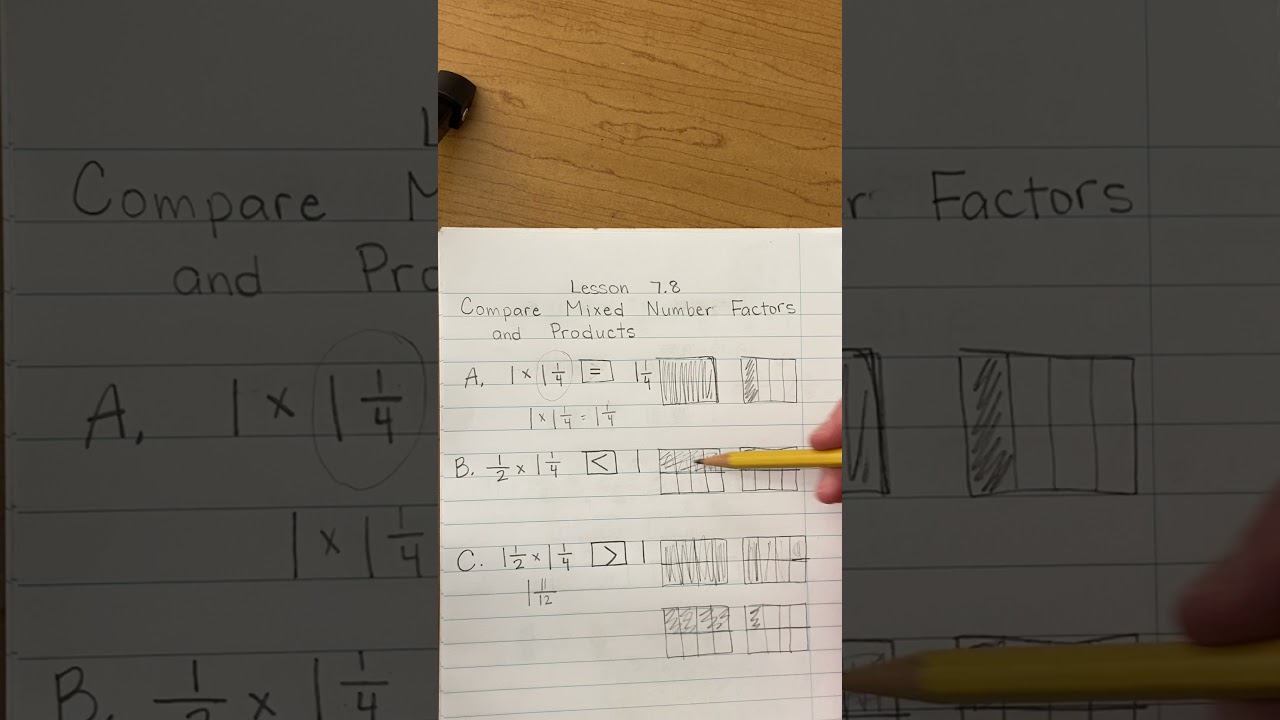 Lesson 7 8 Compare Mixed Number Factors And Products YouTube Lesson 7 8 Compare Mixed Number Factors And Products YouTube