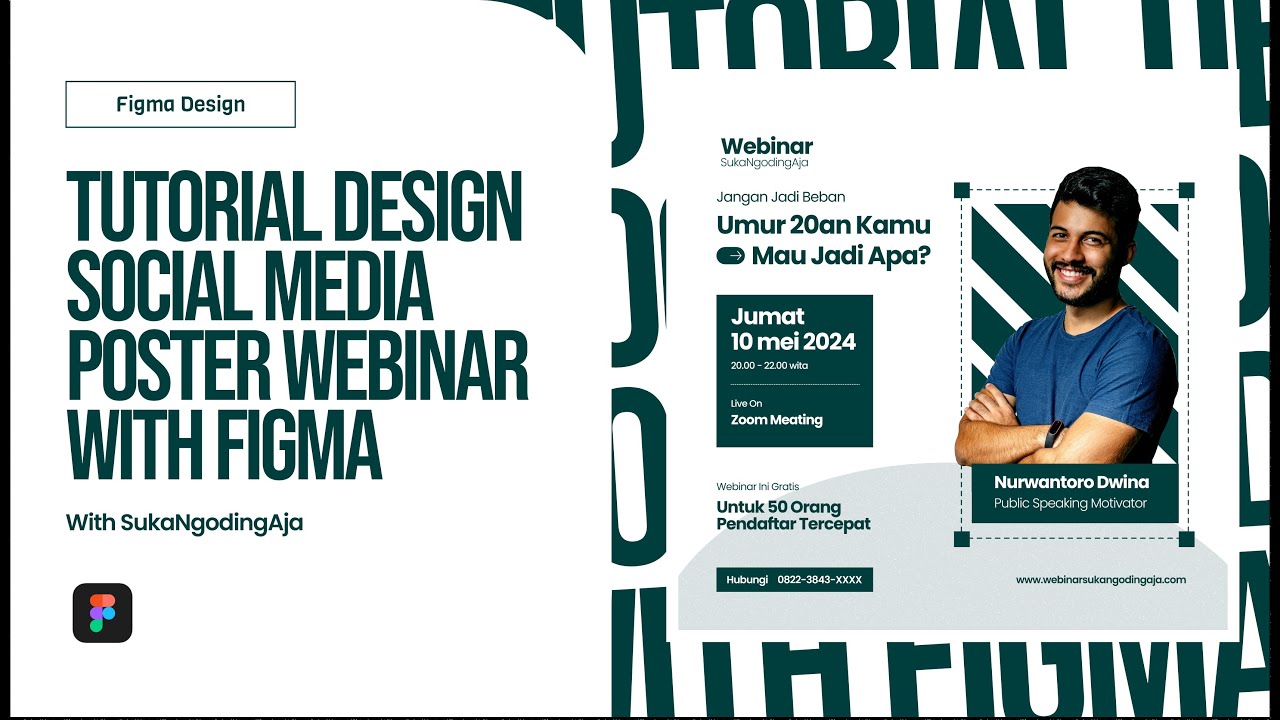 Tutorial Membuat Design Social Media Di Figma | Design Instagram Post Poster Webinar - YouTube