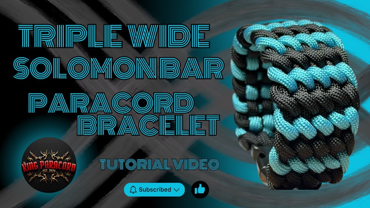 Paracord Masterclass Crafting the Triple Wide Solomon Bar Bracelet # ...