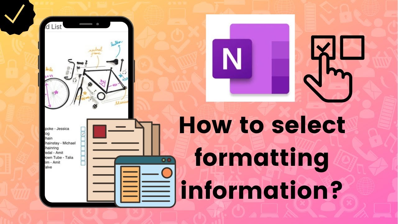 How to select formatting information on Microsoft OneNote? - YouTube