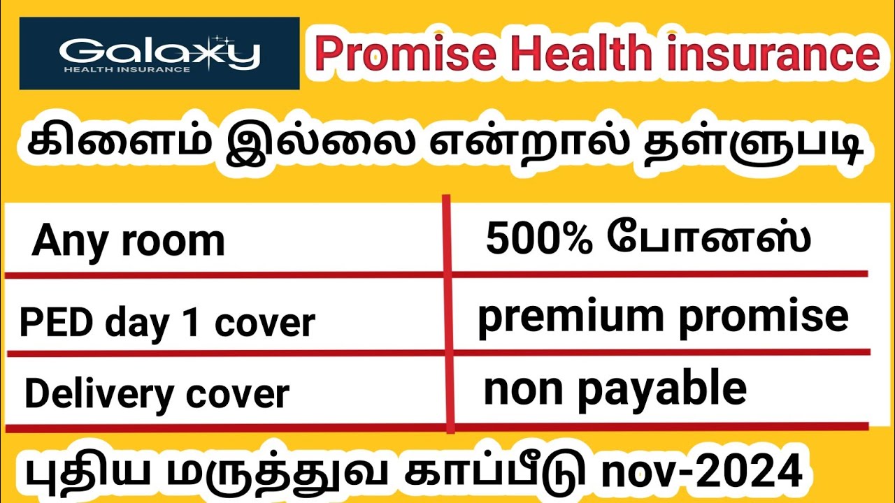 Galaxy Promise Health insurance in Tamil - YouTube