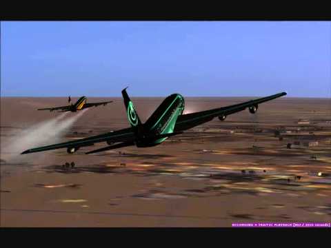 Tron Legacy repaints on Captain Sim's 707 - YouTube